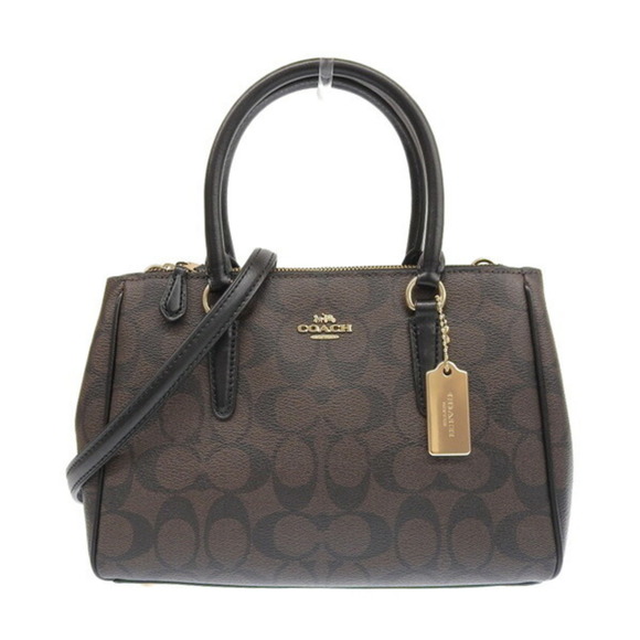 OTHERS | Bags | Coach Coach Signature Handbag F6727 Brown Black | Poshmark